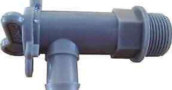 Waste Water Tank Drain Tap Grey 3/4" BSP 25mm